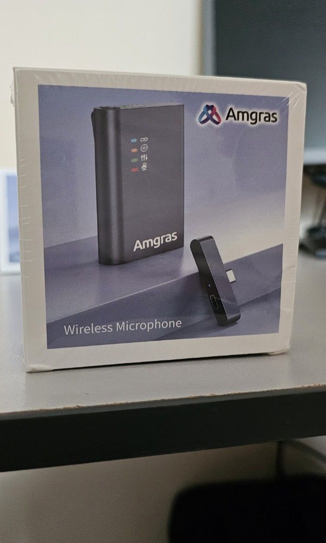 Amgras Wireless Microphone (Type C) NEW, Audio, Microphones on Carousell