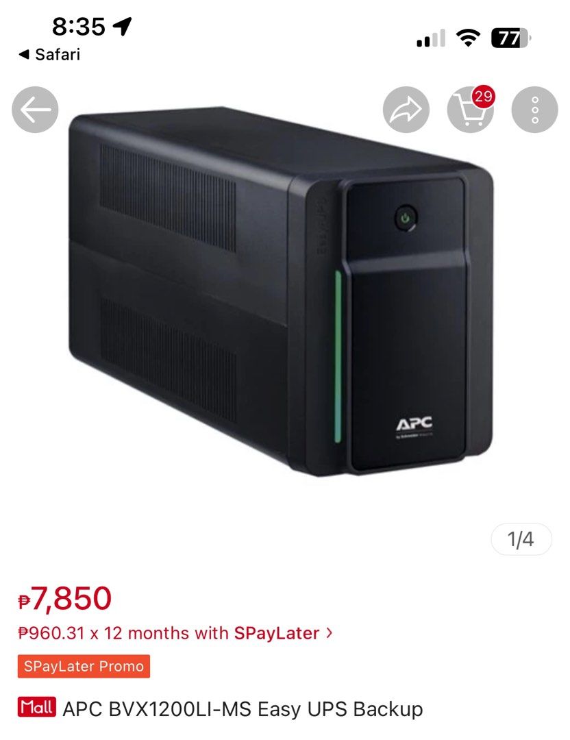 APC Easy UPS Battery Backup, Computers & Tech, Parts & Accessories ...