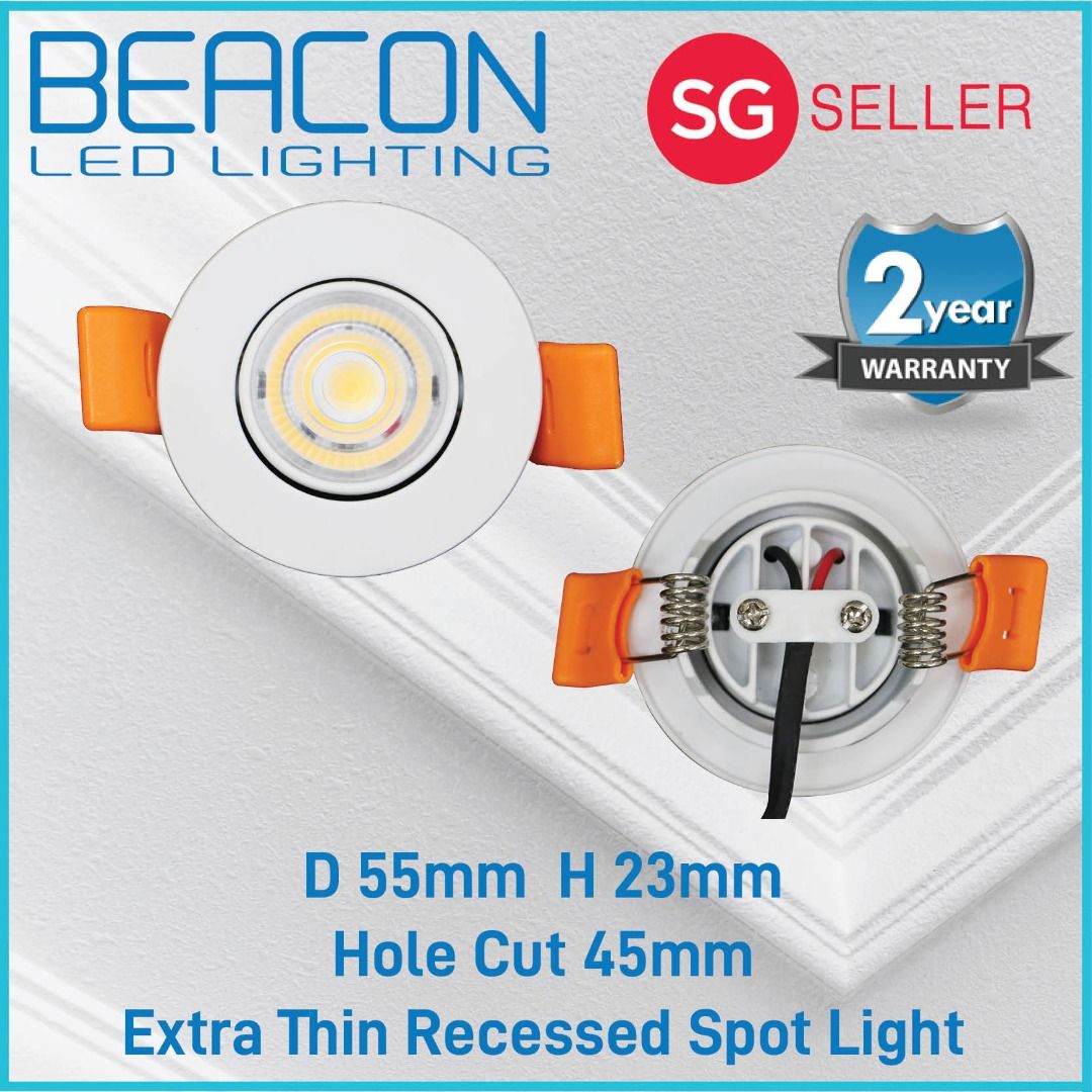 Beacon LED (Series 24) Cabinet Mini Single Recessed Spotlight ...