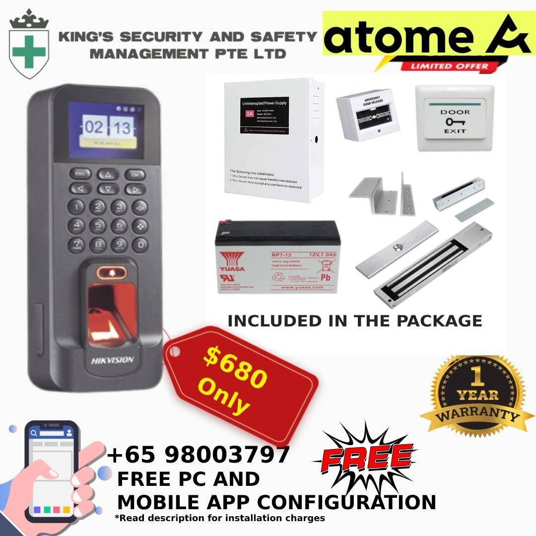 Biometric Fingerprint Card Access Control Package - With Em-Lock ...