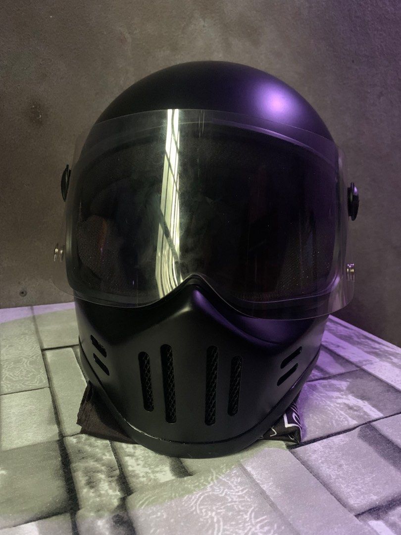 Brawler retro helmet cafe racer, Motorbikes on Carousell