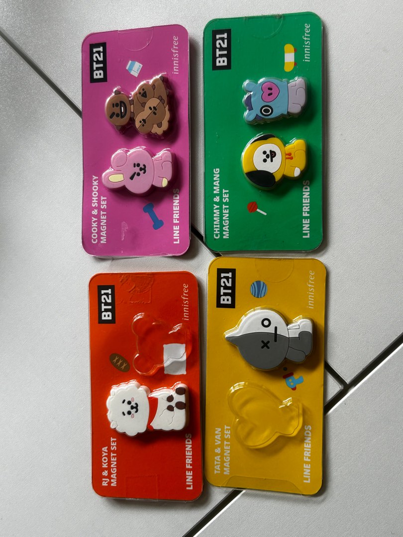 BT21 Magnets, Hobbies & Toys, Memorabilia & Collectibles, K-Wave on ...