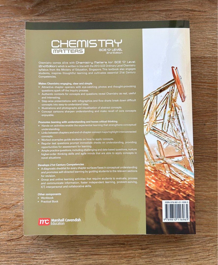 Chemistry Matters Textbook GCE O level Marshall Cavendish, Hobbies ...