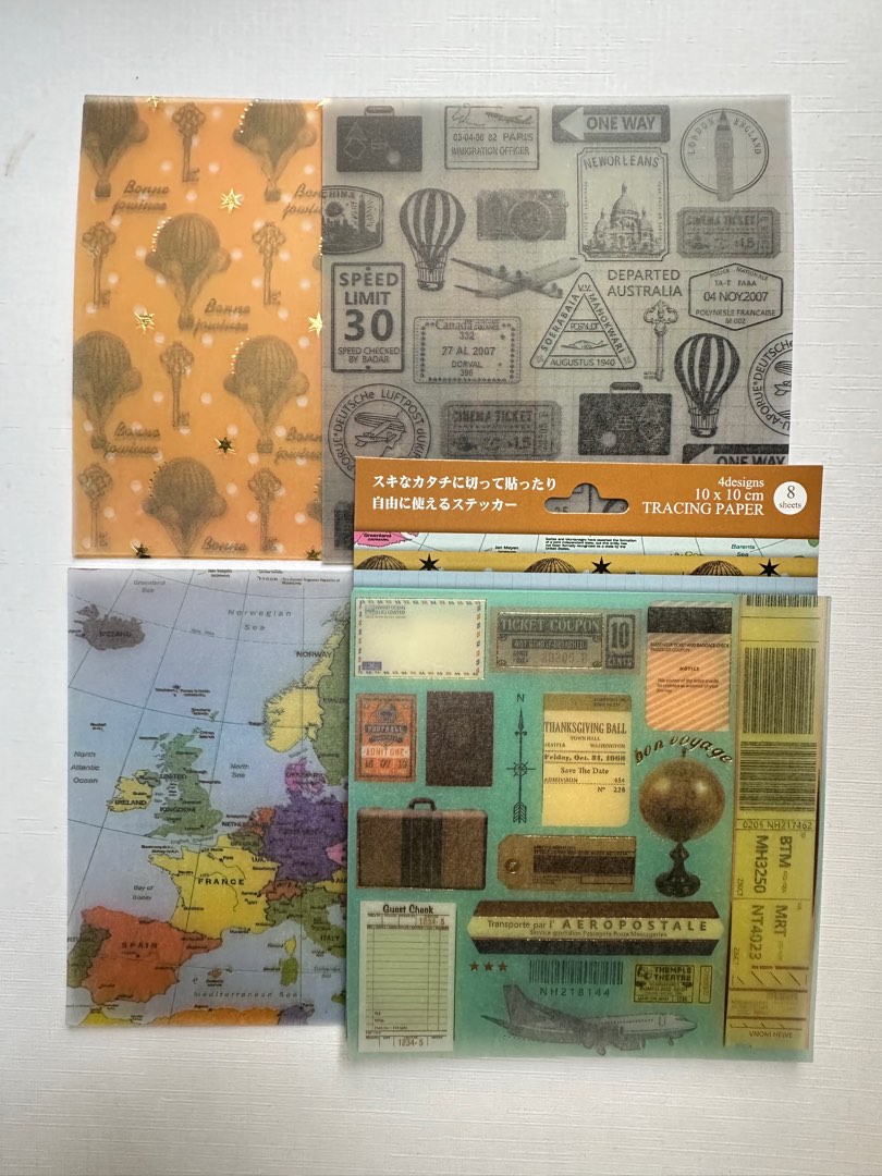 Chokipeta Japanese Tracing Paper 貼紙, 興趣及遊戲, 手作＆自家設計, 其他 - Carousell