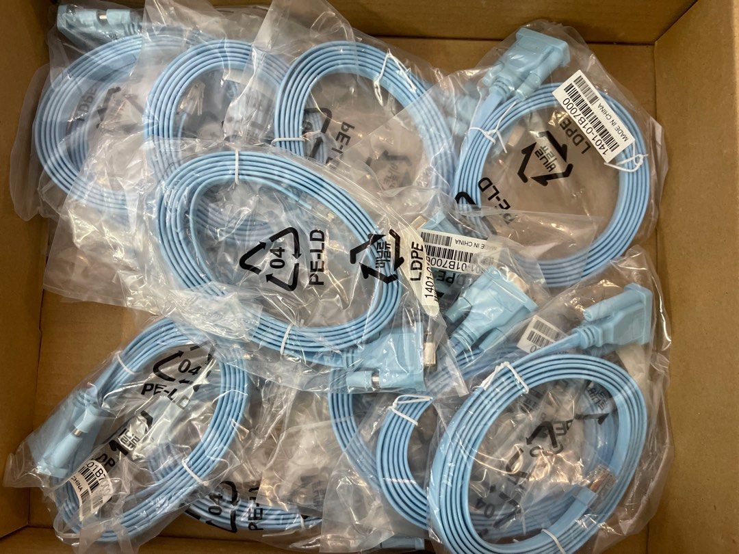 Cisco RJ45 Male to RS232 Female DB9 Serial Console Configuration Cable ...