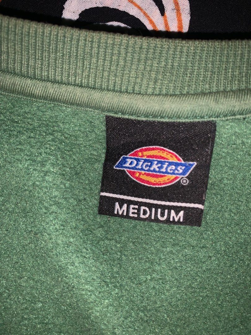 Crewneck Dickies sweater big logo green, Fesyen Pria, Pakaian , Atasan ...