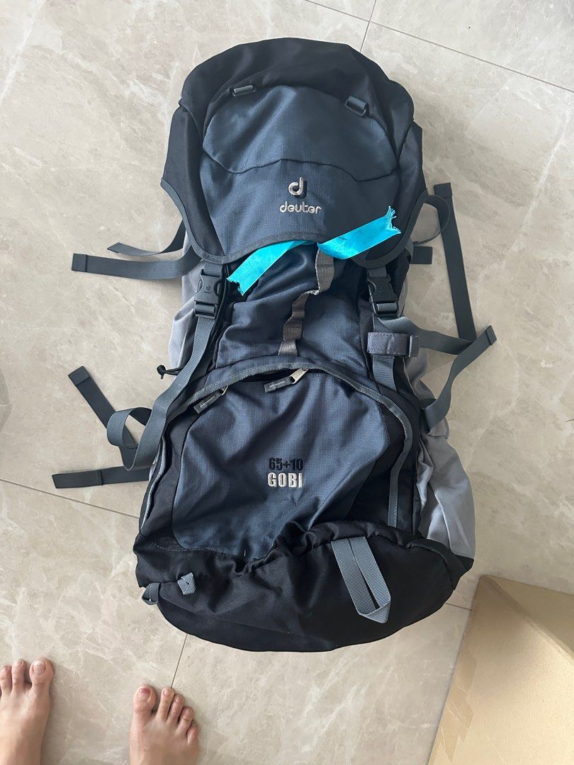 Deuter travel backpack big size (65L) with Rain cover, Hobbies & Toys ...