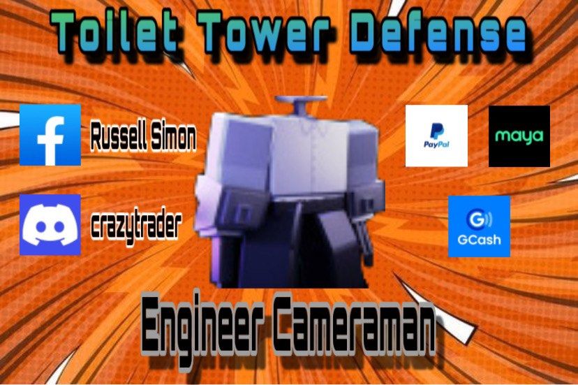 ENGINEER CAMERAMAN - TOILET TOWER DEFENSE- ROBLOX, Video Gaming, Gaming ...