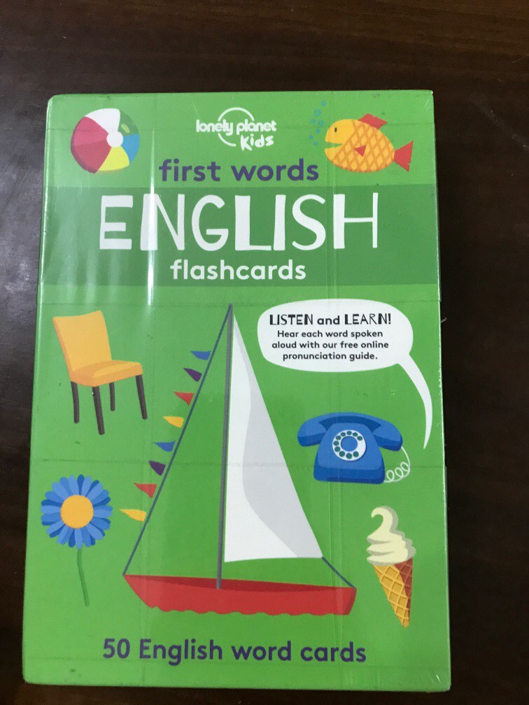 First words English flashcards, Hobbies & Toys, Books & Magazines ...