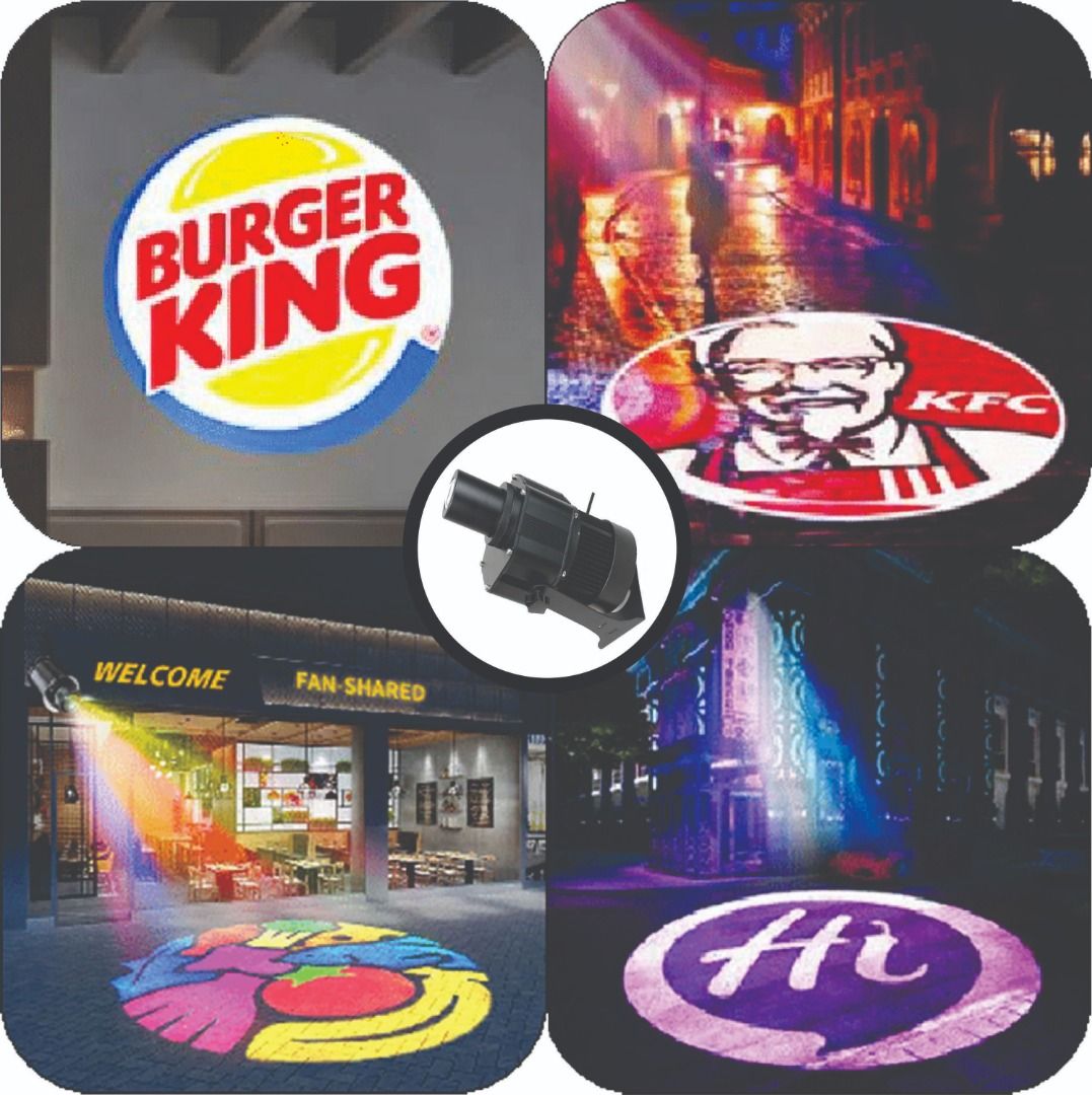 GOBO Logo Beam Projector - Floor Wall Ceiling Project Advertising LED ...