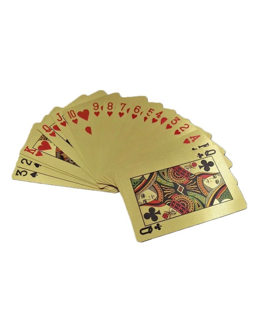 GOLD FOIL. Playing Cards. 99.99% pure 24 Carat Gold., Hobbies & Toys ...
