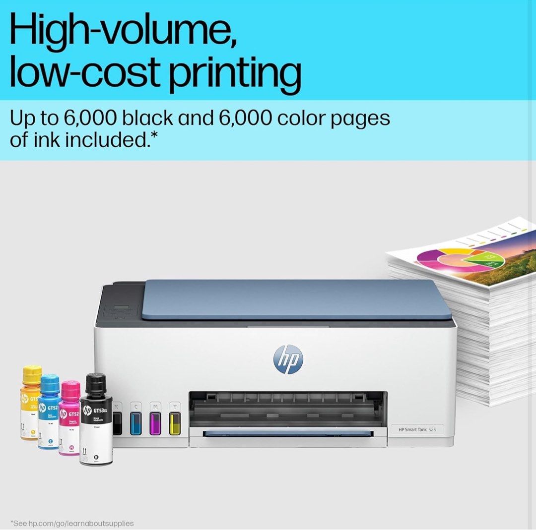 HP Smart tank 525 all in one printer, Computers & Tech, Printers ...