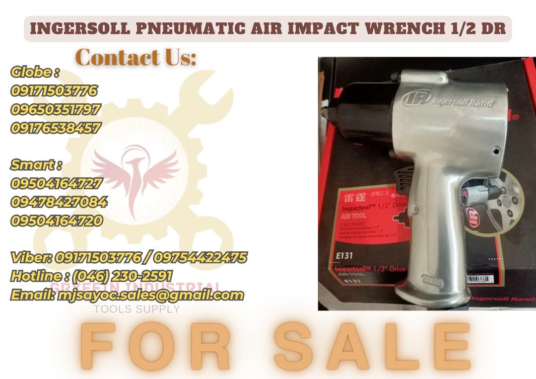 INGERSOLL RAND AIR IMPACT WRENCH 1/2" DR, Commercial & Industrial ...