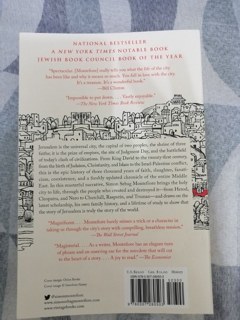 Jerusalem: The Biography by Simon Sebag Montefiore, Hobbies & Toys ...