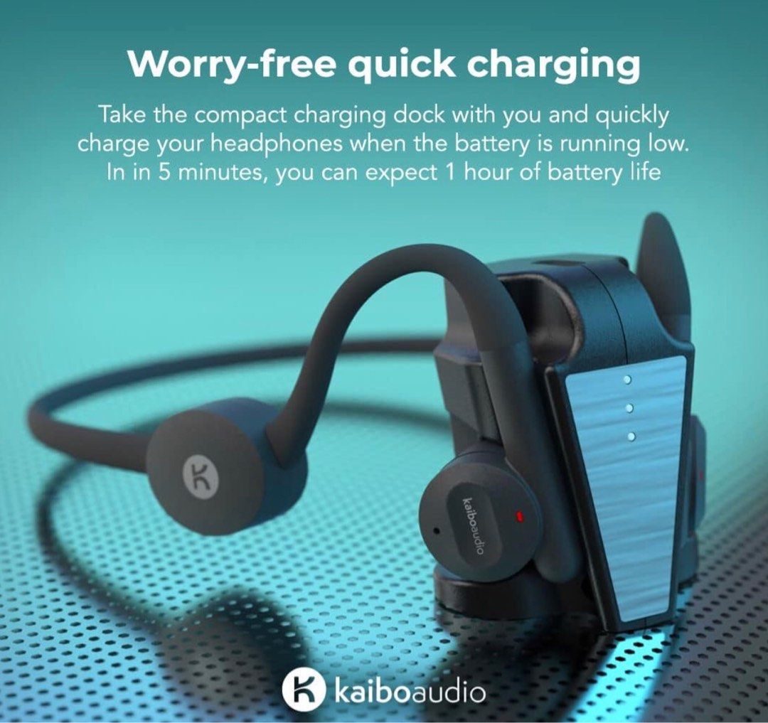 Kaibo Flex - Bone Conduction Headphones with Mic - Superior Sound - USB ...