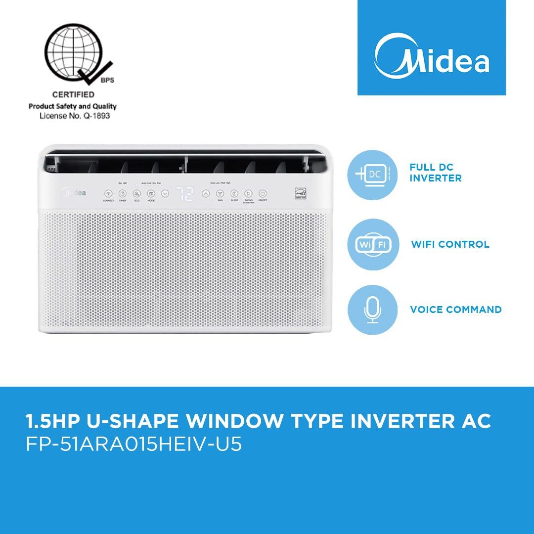 MIDEA U SHAPE FULL DC INVERTER WINDOW TYPE AIRCON 1HP, TV & Home ...