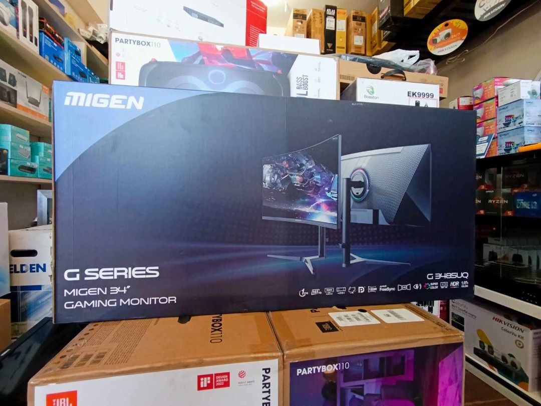 MIGEN G3485UQ 34" CURVED LED/VA/1MS/165HZ GAMING MONITOR 4K RESOLUTION ...