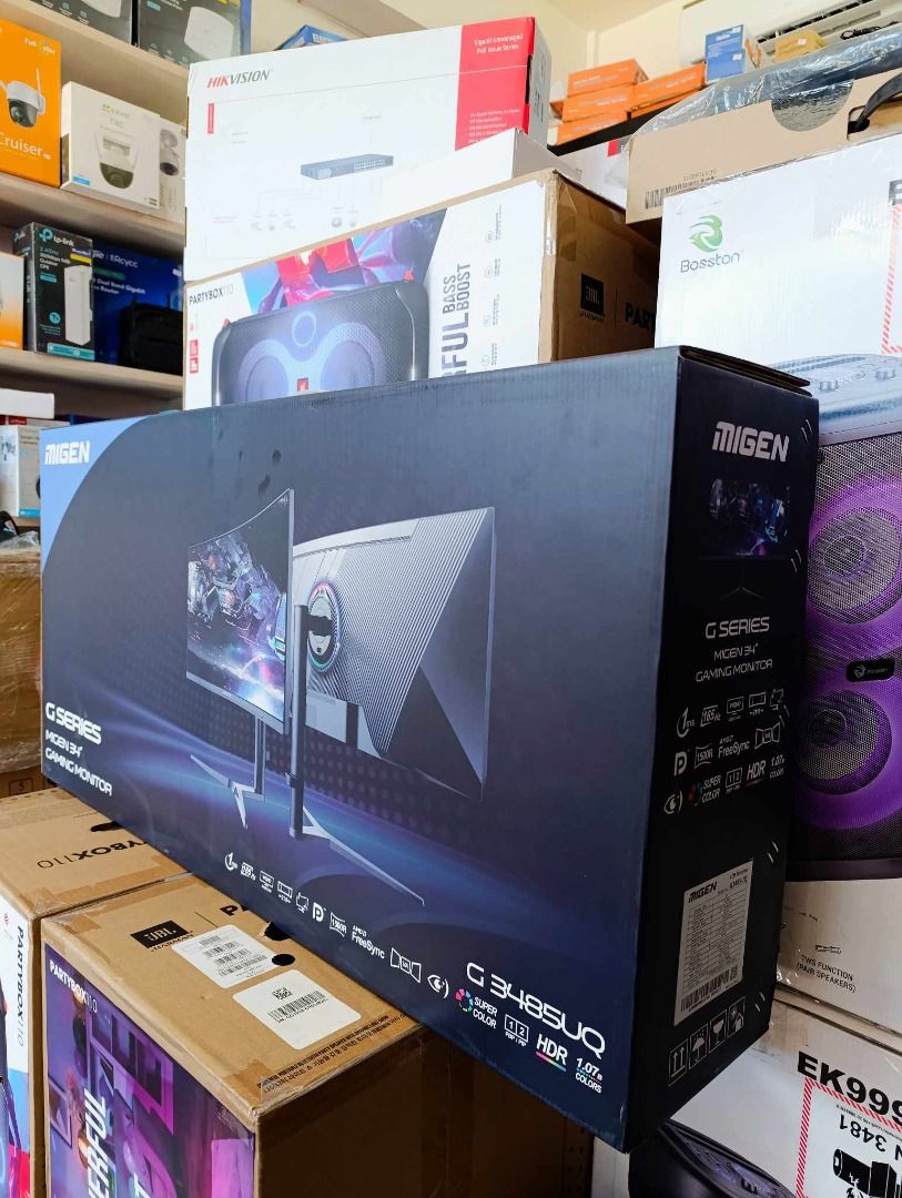 MIGEN G3485UQ 34" CURVED LED/VA/1MS/165HZ GAMING MONITOR 4K RESOLUTION ...
