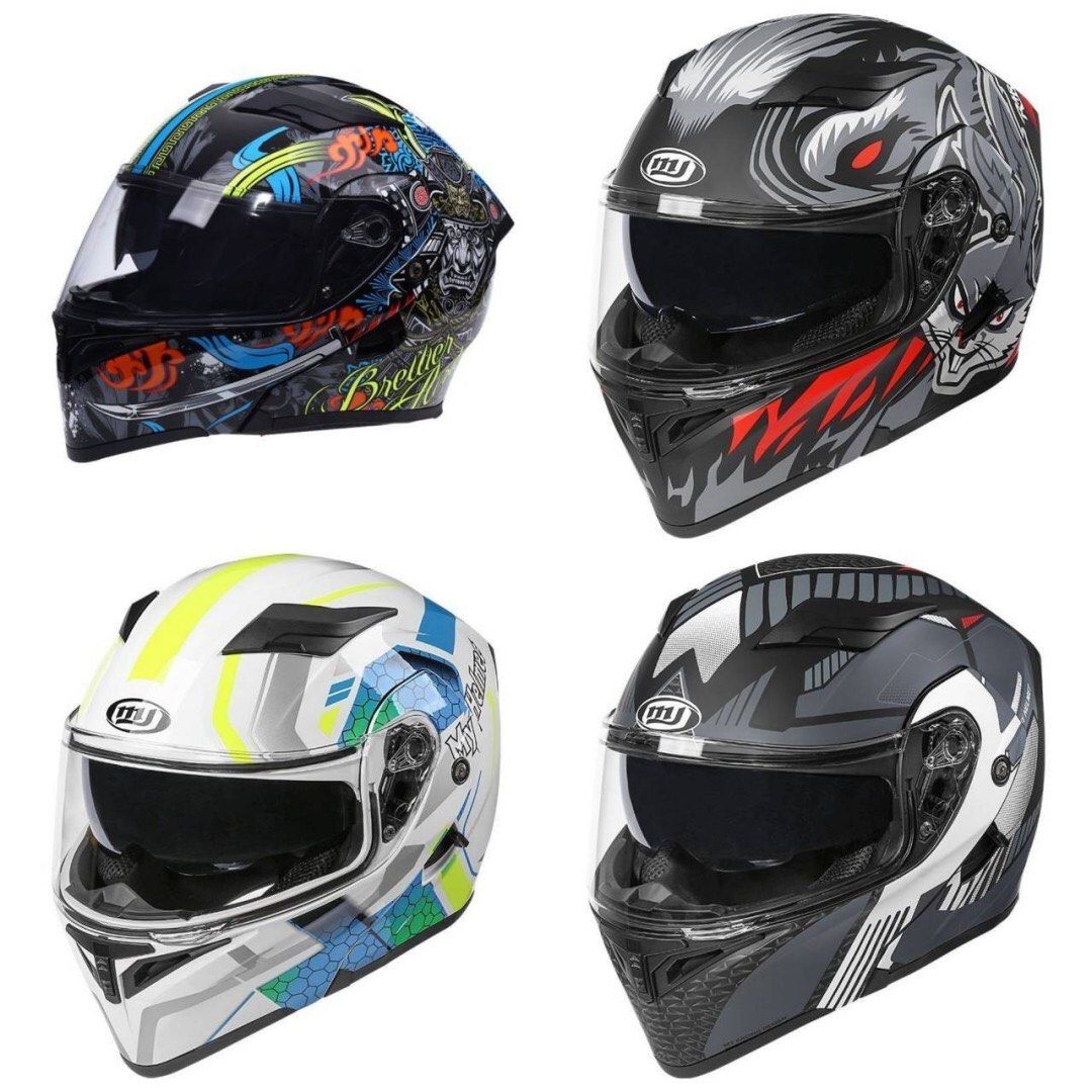 MY (VGV) modular motorbike helmet with double visor and DOT certification Flip-up helmet 100% ...