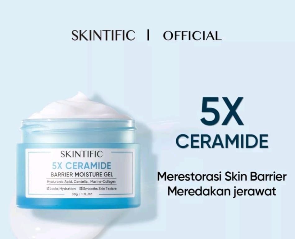 (NEW) SKINTIFIC BARRIER MOISTURE GEL 5X CERAMIDE, Kesehatan ...
