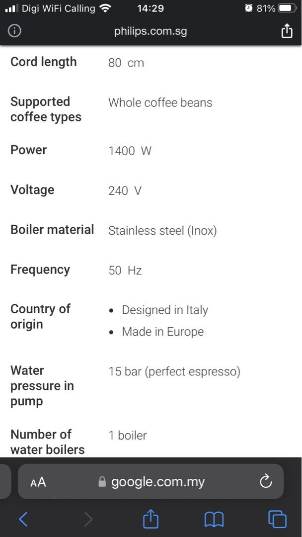 Philips Saeco Xsmall Super-automatic espresso machine HD8745/21, TV ...