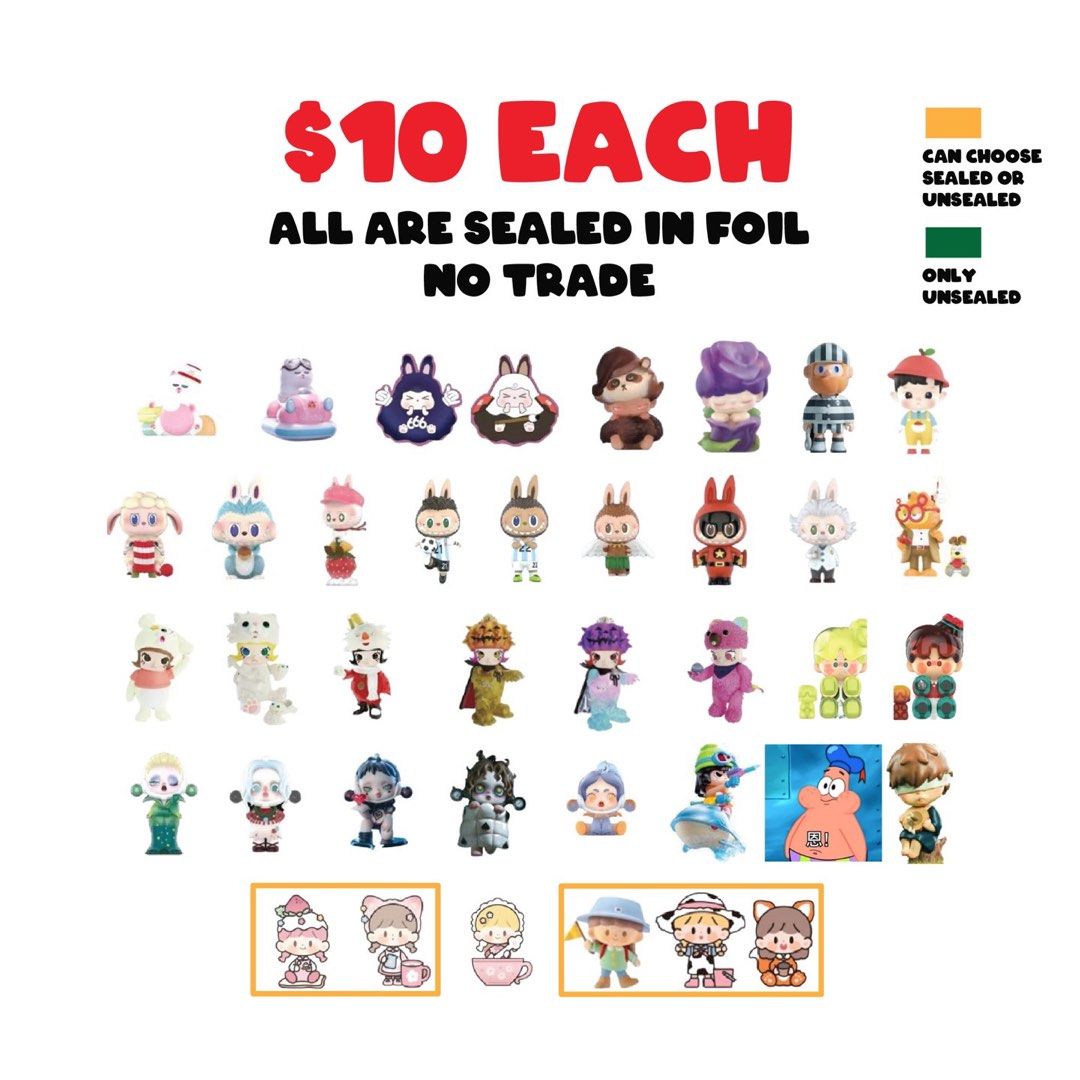 Popmart Dimoo Labubu Molly Skullpanda Hirono Molinta 卓大王 Vivicat ...