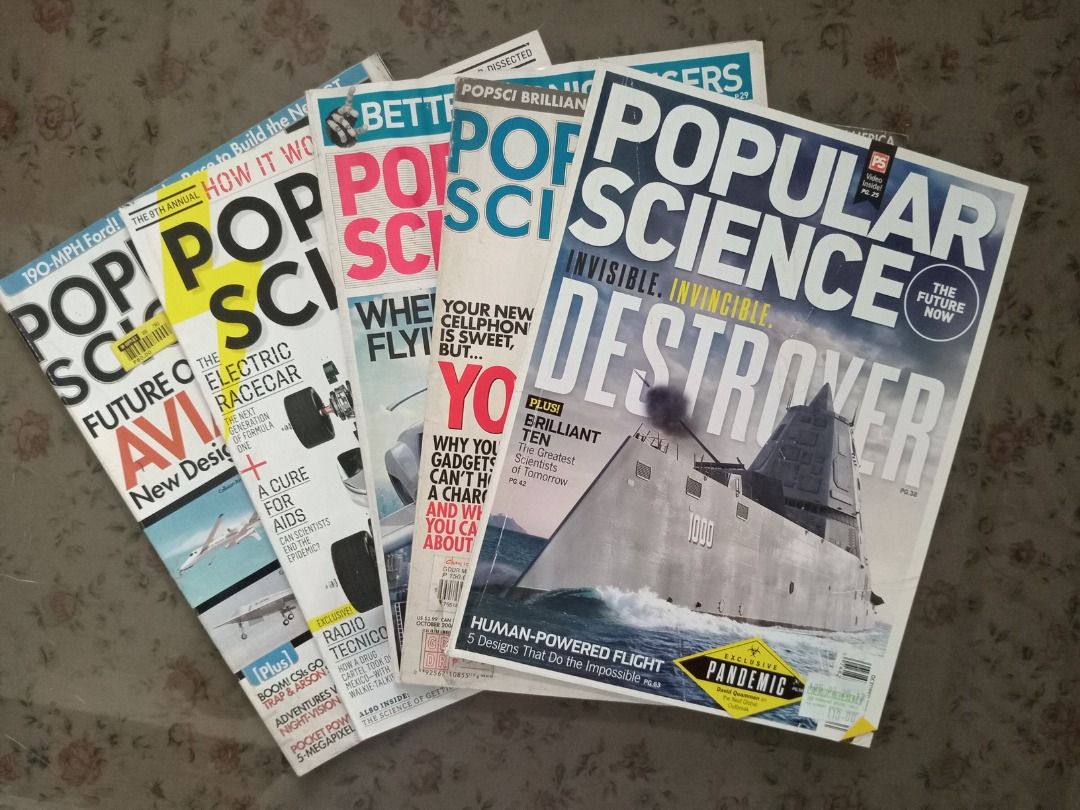 Popular Science Magazine 5 pcs #10, Hobbies & Toys, Books & Magazines ...