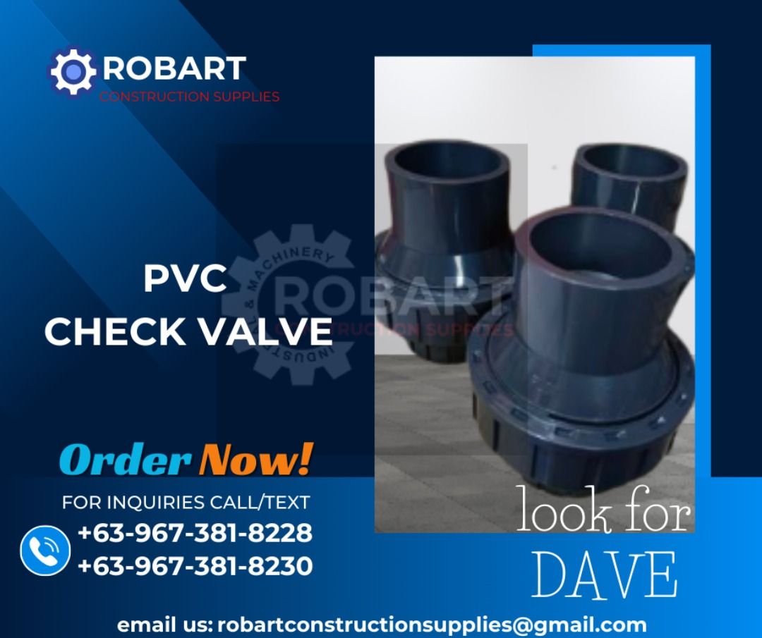 PVC CHECK VALVE, Commercial & Industrial, Construction Tools ...