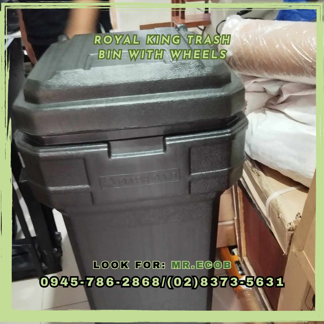 Royal king trash bin with wheels, Commercial & Industrial, Industrial ...