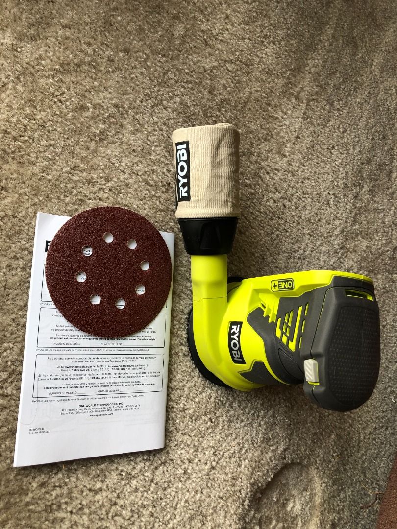 RYOBI P411 18V Lithium-Ion Cordless 5 inch Random Orbit Sander, (Tool ...