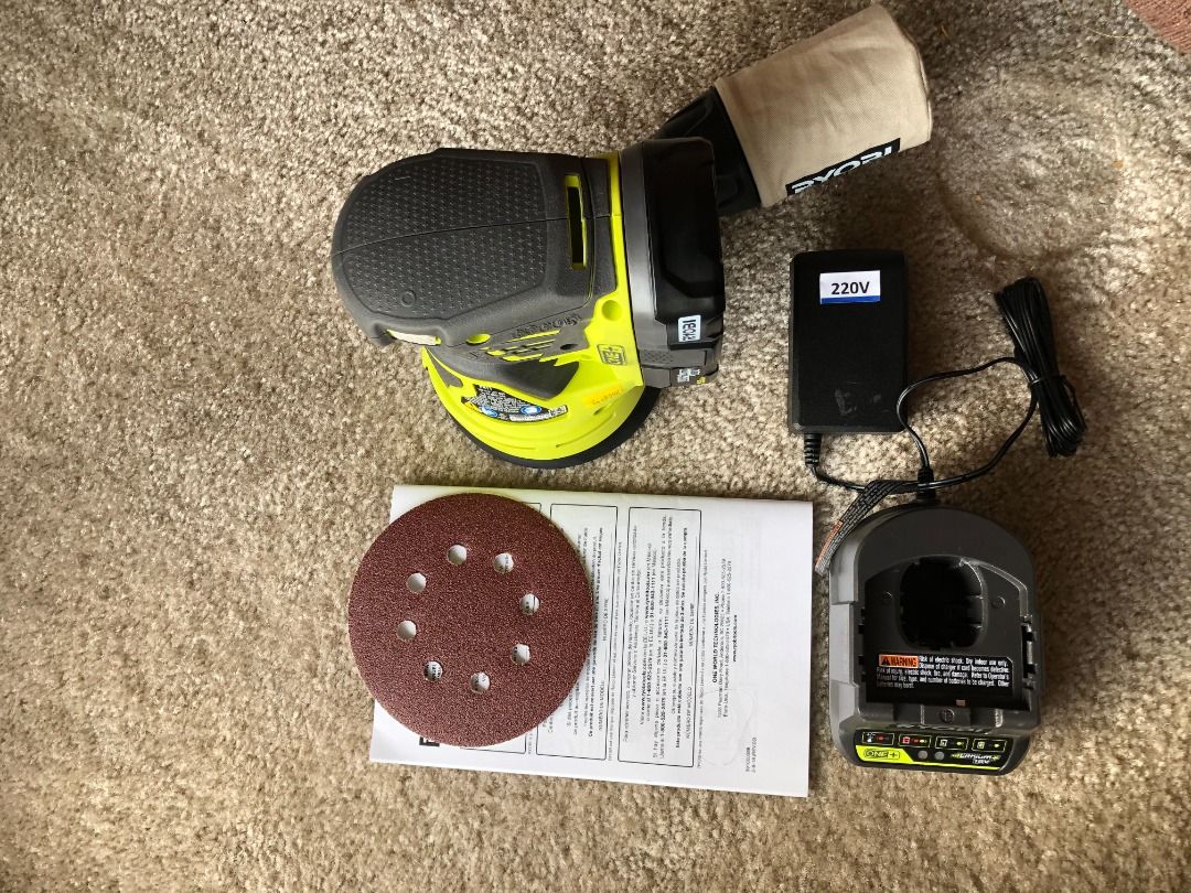 RYOBI P411 18V Lithium-Ion Cordless 5 inch Random Orbit Sander, (Tool ...