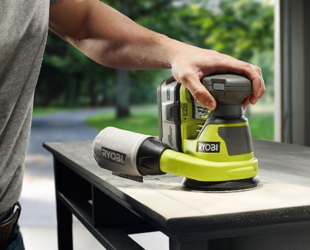 RYOBI P411 18V Lithium-Ion Cordless 5 inch Random Orbit Sander, (Tool ...