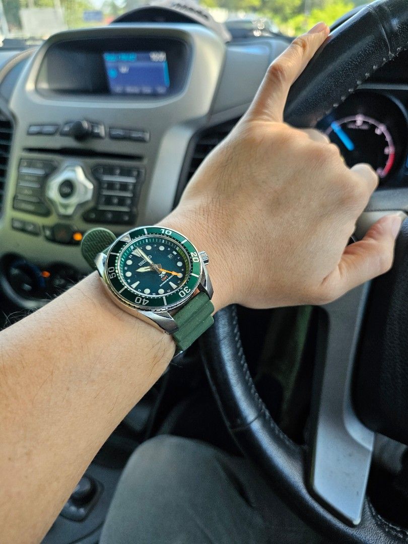 SEIKO SFK003J1 Prospex Sea Sumo Solar GMT Green - SFK003 Free Silicone ...
