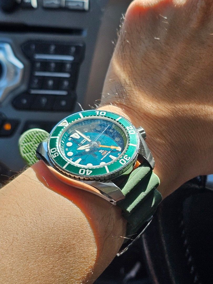 SEIKO SFK003J1 Prospex Sea Sumo Solar GMT Green - SFK003 Free Silicone ...