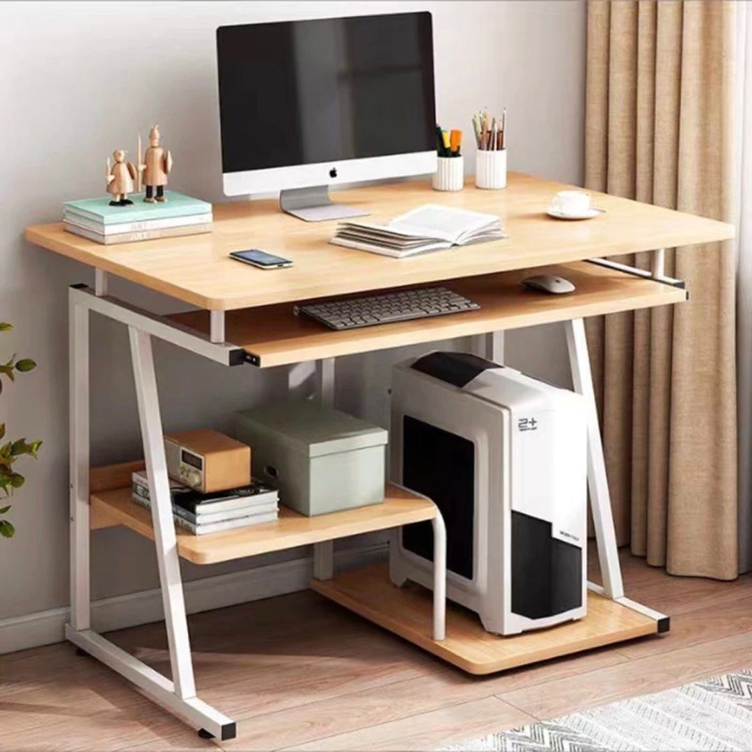 Steel Legs Multilayered Study Desk | K Frame Durable Computer Office ...