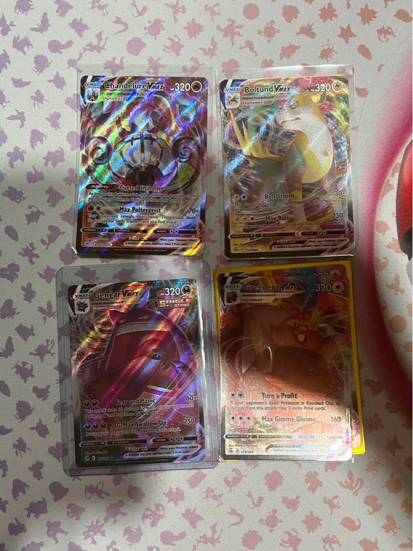*SWIPE* FUSION STRIKE SINGLES FS VMAX GOLD V TRAINER RAINBOW FULL ART ...