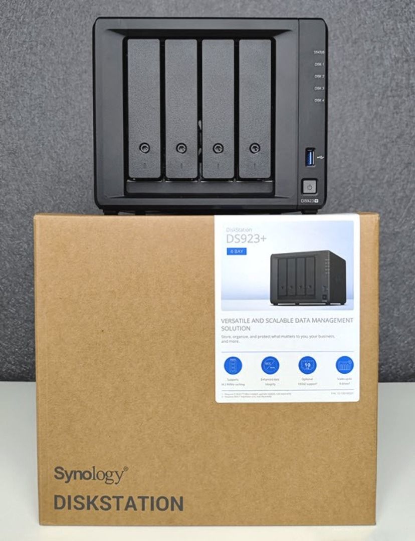 Synology DS923+ 4-Bay Tower NAS [AMD Ryzen R1600 Dual-Core, 4GB DDR4 ...