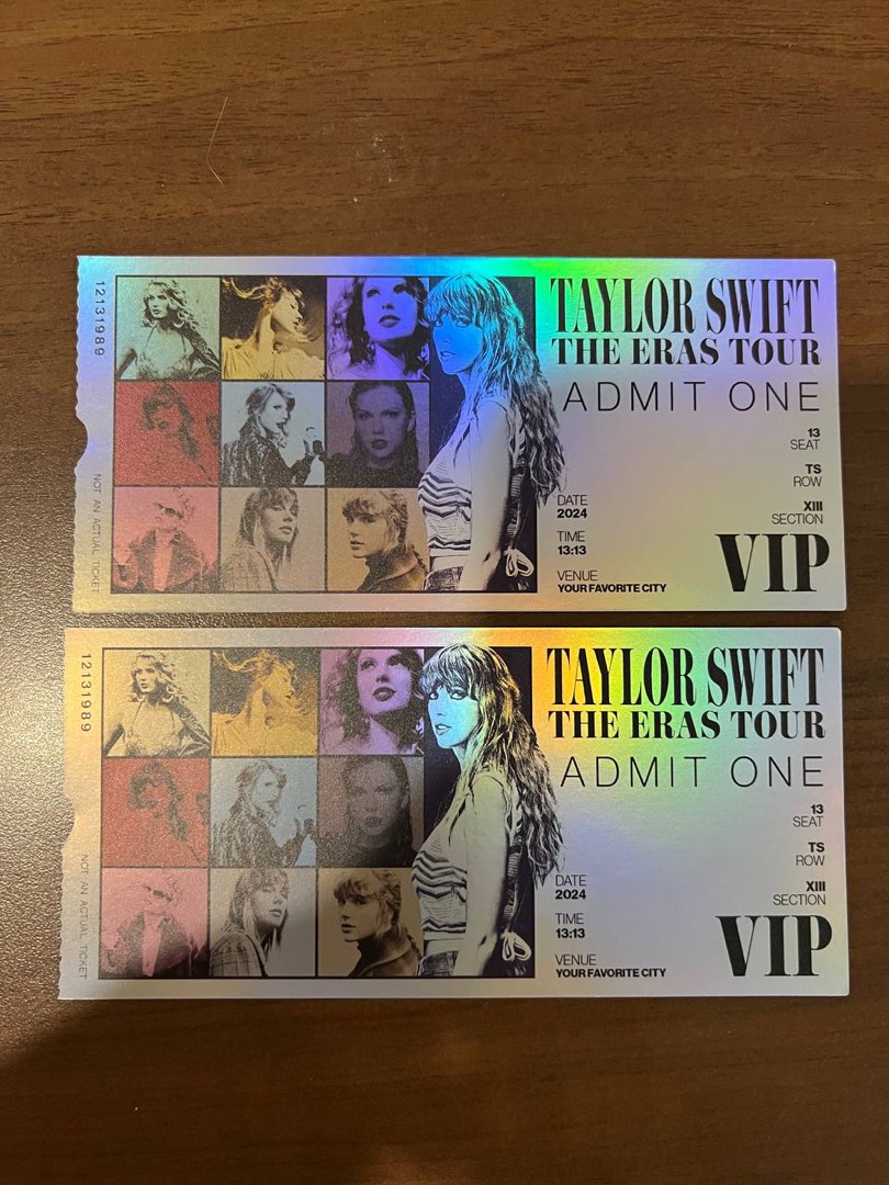 Taylor Swift Eras Tour VIP Souvenir Ticket, Hobbies & Toys, Memorabilia ...