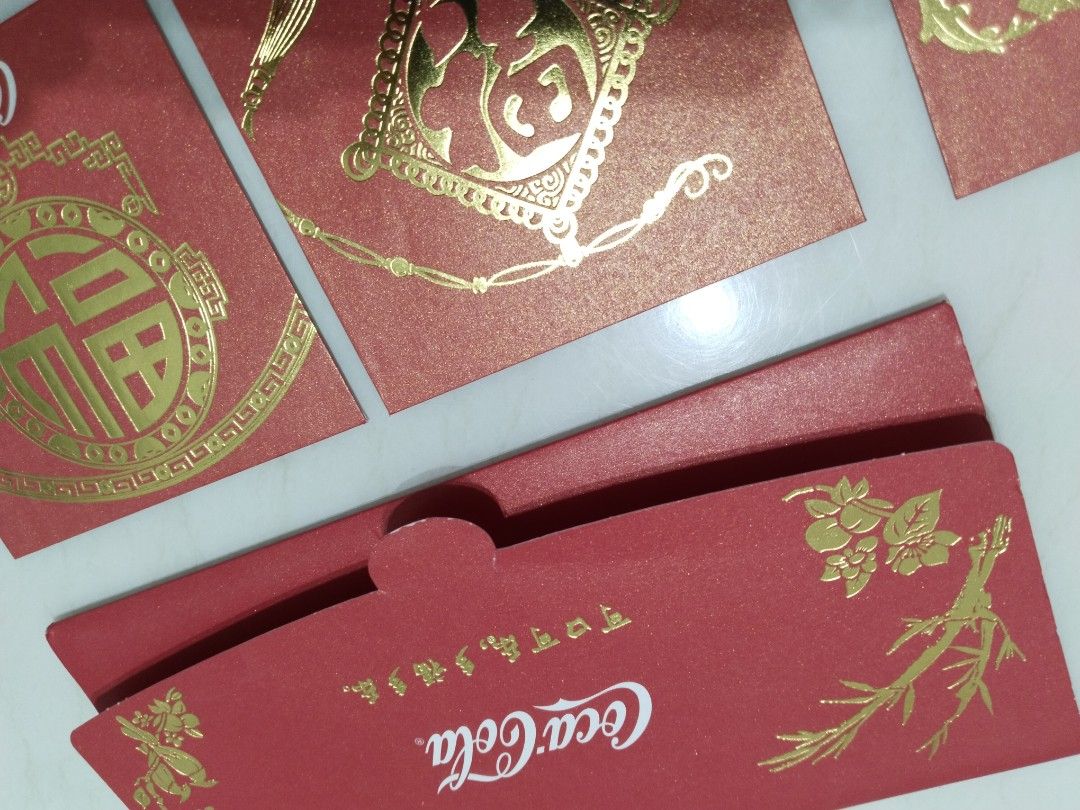 (with envelope) Malaysia Coca Cola Coke Angpow Red Packet set, Hobbies ...