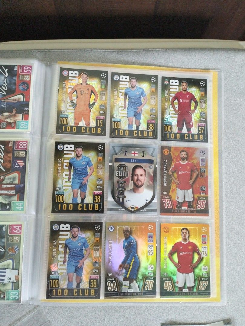9 cards for $15!!! 100 clubs limited edition chrome shield match attax ...