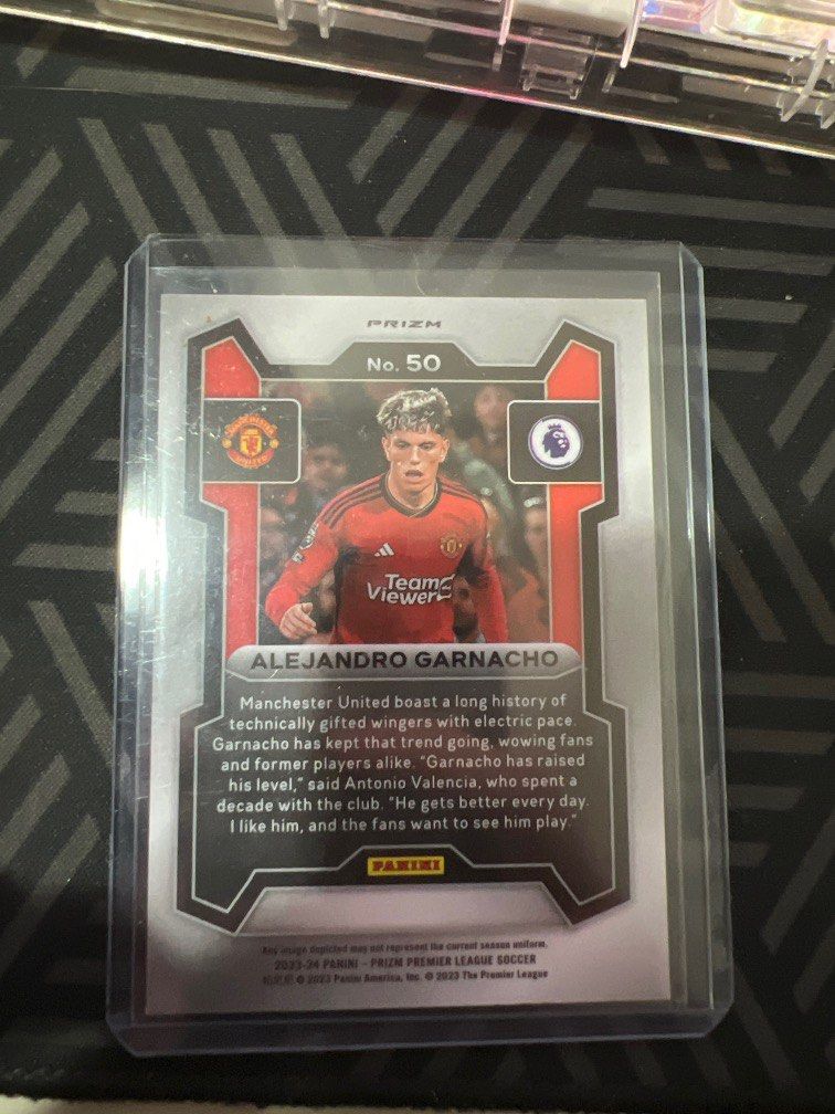 2023-2024 Prizm Garnacho Purple fold, Hobbies & Toys, Toys & Games on ...