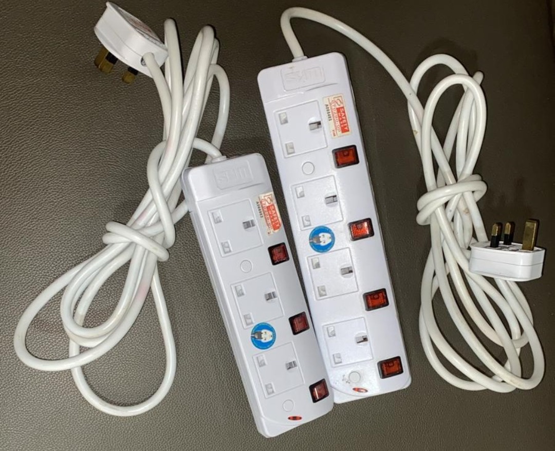 3 & 4 Ways Extension Power Point Cable 2 metres, TV & Home Appliances ...
