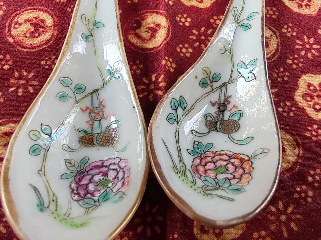 Antique Commission A Pair Of Nonya Peranakan Porcelain Straits Chinese ...