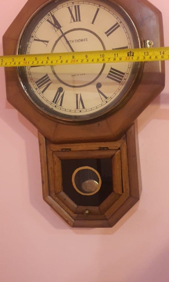 Antique Hexagon Wall Clock, Hobbies & Toys, Memorabilia & Collectibles ...