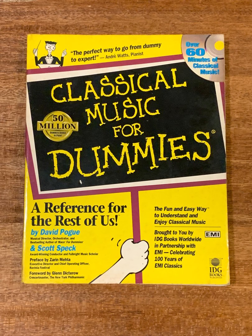 CLASSICAL MUSIC FOR DUMMIES book by David Pogue & Scott Speck, Hobbies ...