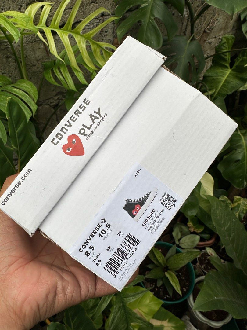 Converse CDG Black High Cut, Men's Fashion, Footwear, Sneakers on Carousell