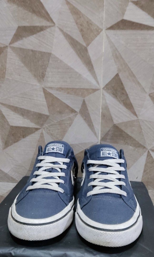 Converse one star blue, Fesyen Pria, Sepatu , Sneakers di Carousell