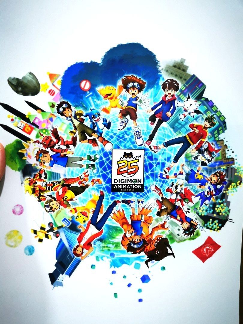 Digimon 25th Anniversary Poster, Hobbies & Toys, Collectibles ...