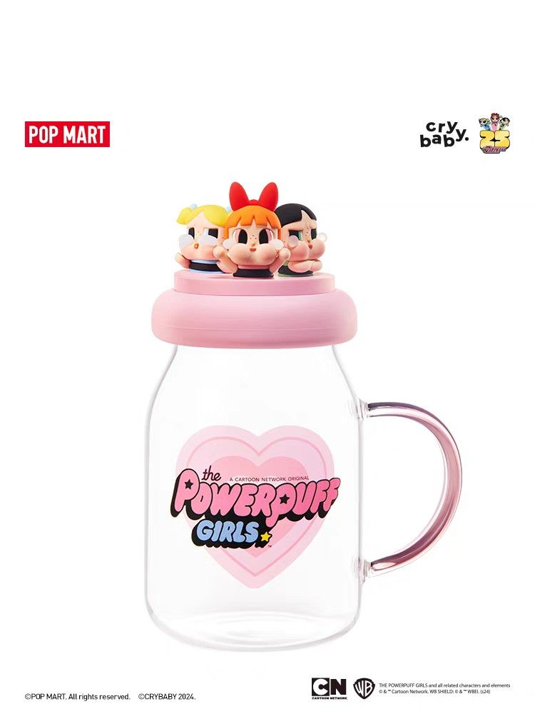[EXCLUSIVE! POPMART] POPMART CRYBABY X POWERPUFF GIRLS EXCLUSIVE WATER MUG CUP WITH STRAW ...