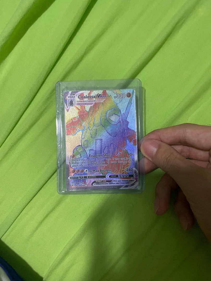 (FREE MAILING) Pokemon card Coalossal Vmax rainbow vivid voltage ...